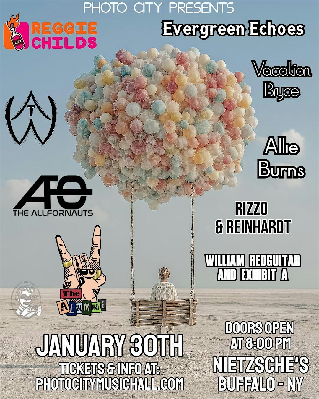 Evergreen Echoes, Reggie Childs, The Alumni, The Allfornauts, & more ...