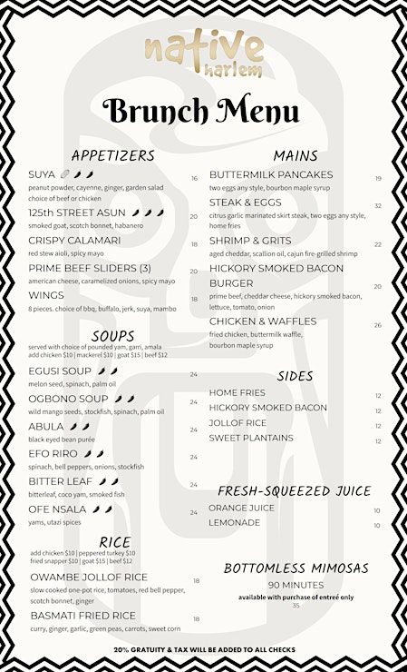 Afro-Caribbean Dreams: Bottomless Brunch & Day Party, Native Harlem ...