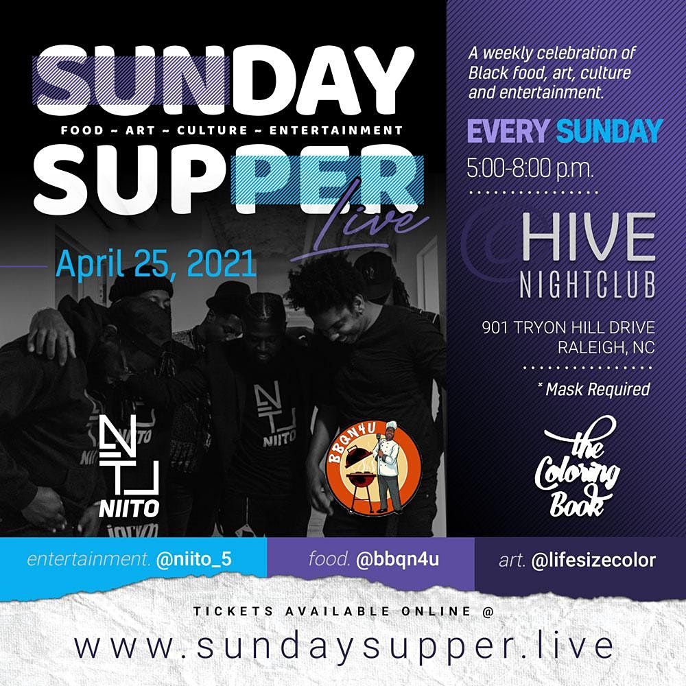 Niito ~ Coloring Book ~ BBQN4U | Sunday Supper. Live!, Hive Raleigh, 25 ...