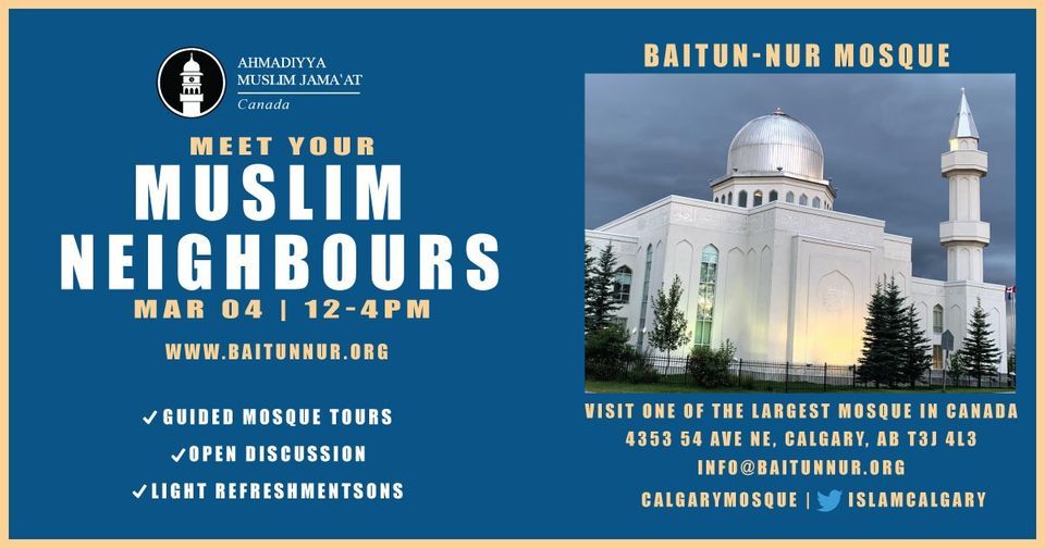 Meet your Muslim Neighbours, Baitun Nur Mosque, Calgary, 4 March 2023