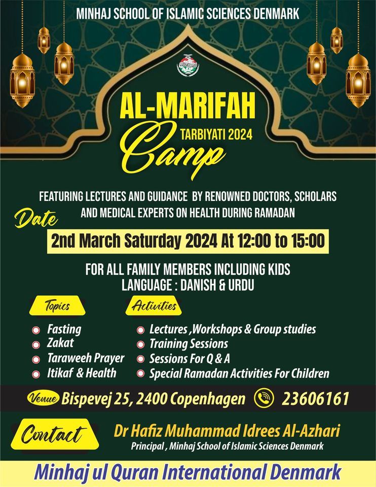 Al-Marifah Tarbiyati Camp 2024 - For All Family Members including Kids ...