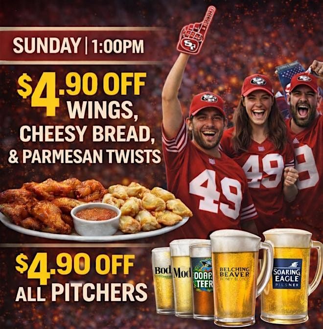 Calling all 49er Faithful!, Cross Roads Pizza & Pub, Rocklin, 11 ...
