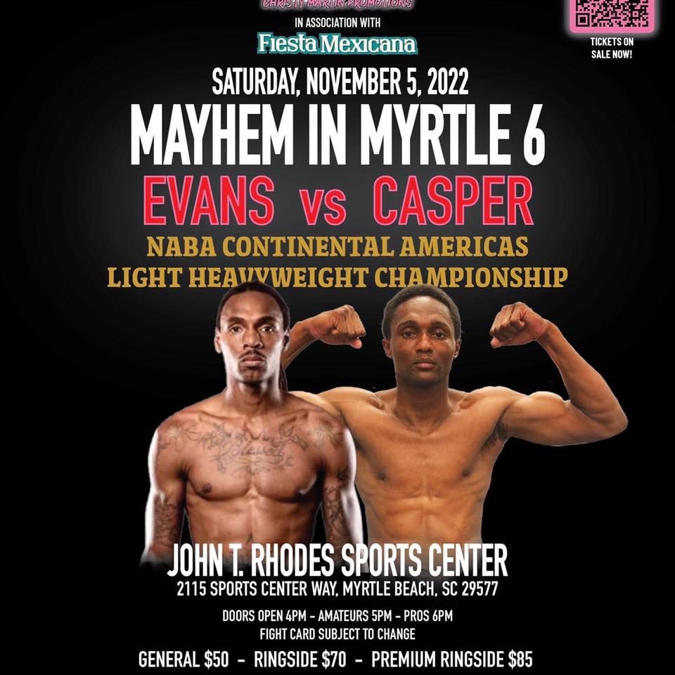 Mayhem In Myrtle 6, John T. Rhodes Myrtle Beach Sports Center, 5 ...