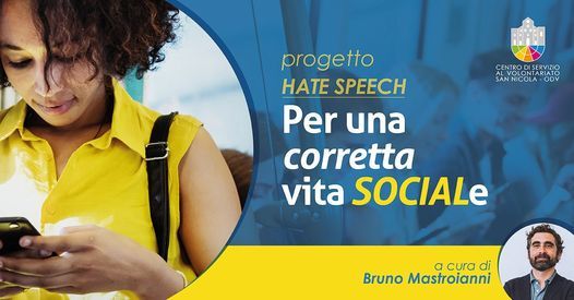 Per una corretta vita SOCIALe, CSV San Nicola, Bari, 30 April 2021