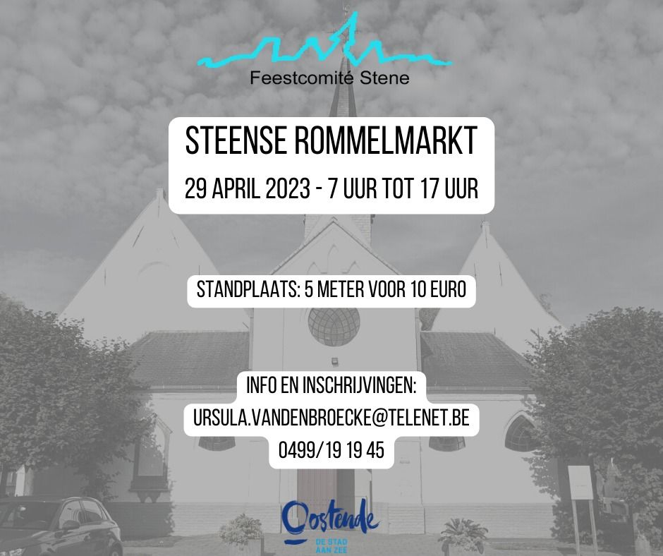 Rommelmarkt Stene 2023 , Zilverlaan, 8400 Oostende, België, 29 April 2023