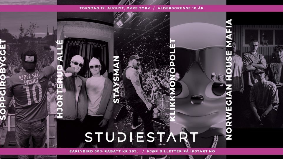 Studentfest i fadderuka Studiestart , Øvre torv (Kristiansand), 17 August 2023