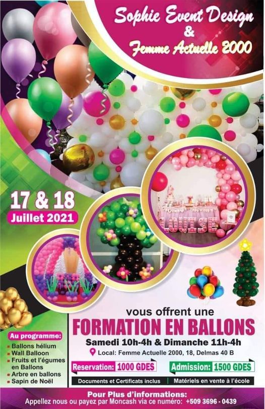 Formation en Ballons, Delmas 40b, Port-au-prince, 17 July to 18 July