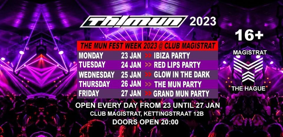 THE MUN FEST WEEK 2023, Magistrat, The Hague, 23 January to 27 January