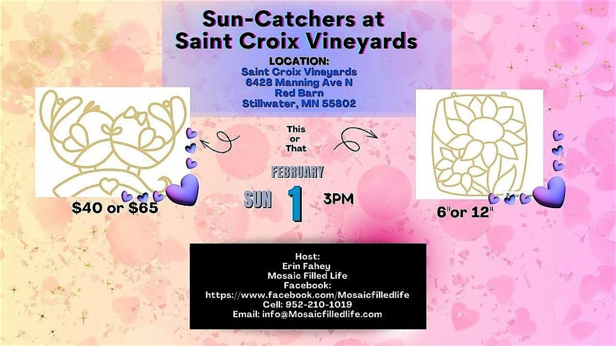 Saint Croix Vineyards Faux Stained Glass DIY Suncatchers, Saint Croix ...