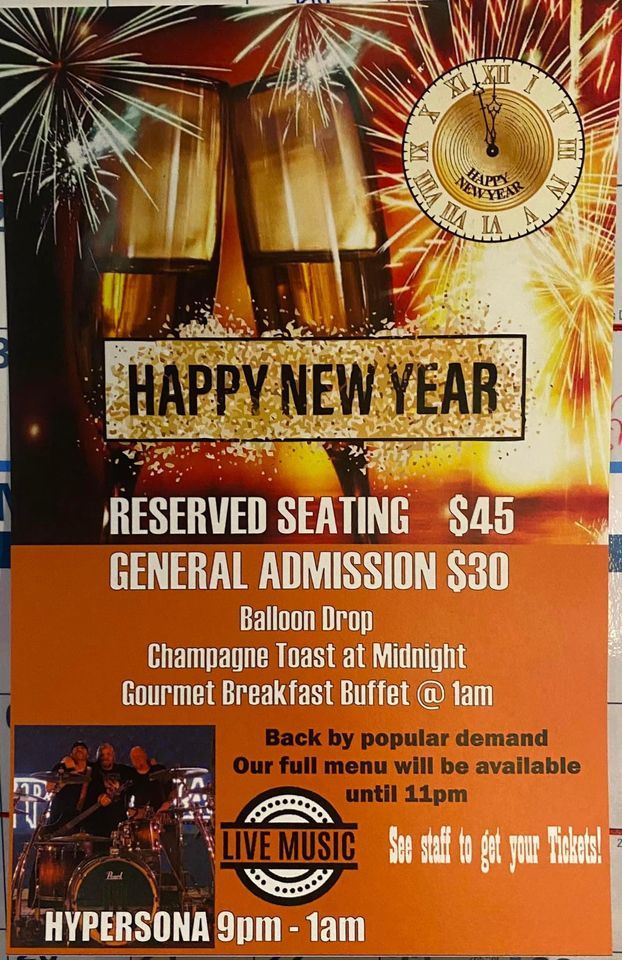 Come bring in 2024 with Hypersona! , Post Time Lounge Cafe and Patio ...