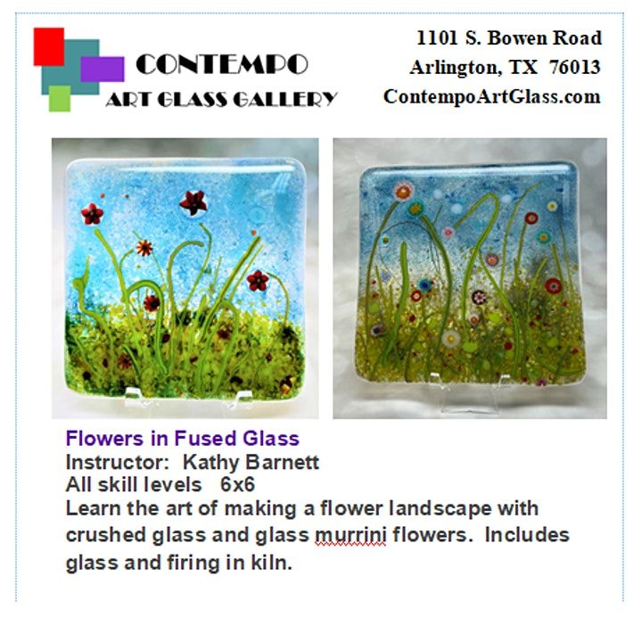 Flowers in Fused Glass, Contempo Art Glass Gallery and Studio ...