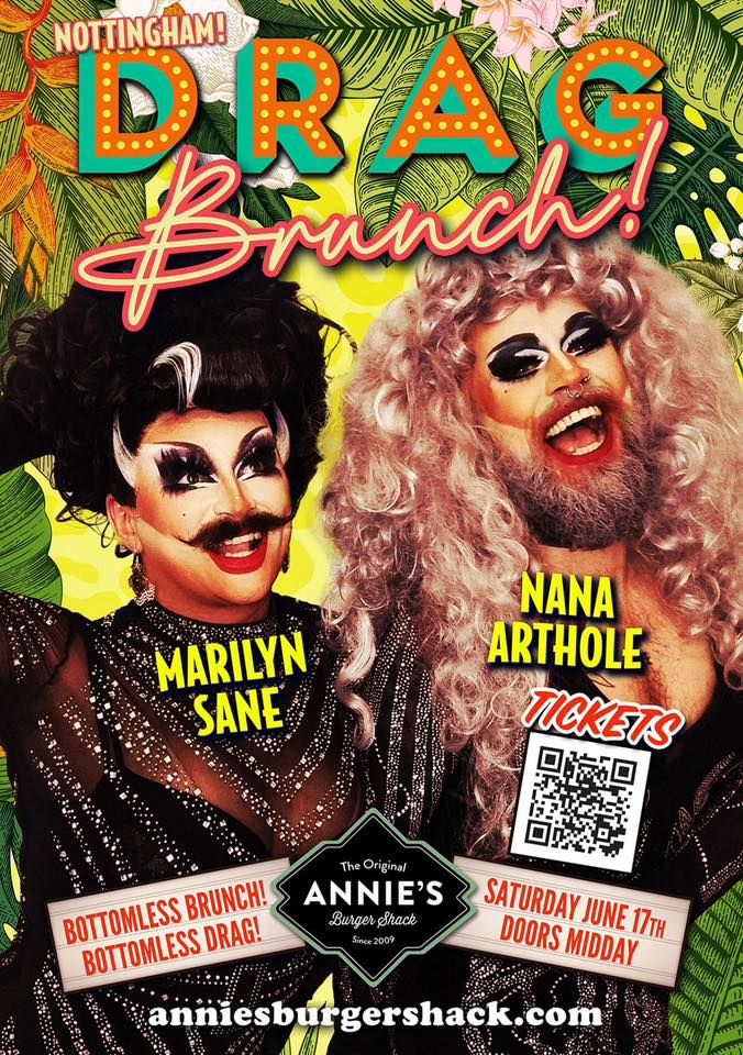 Drag Bottomless Brunch, Annie's Burger Shack Nottingham, 17 June 2023