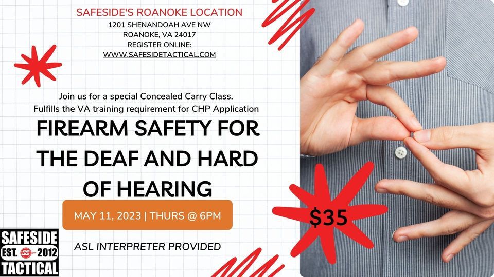 Firearm Safety for the Deaf and Hard of Hearing (DHH), SafeSide ...