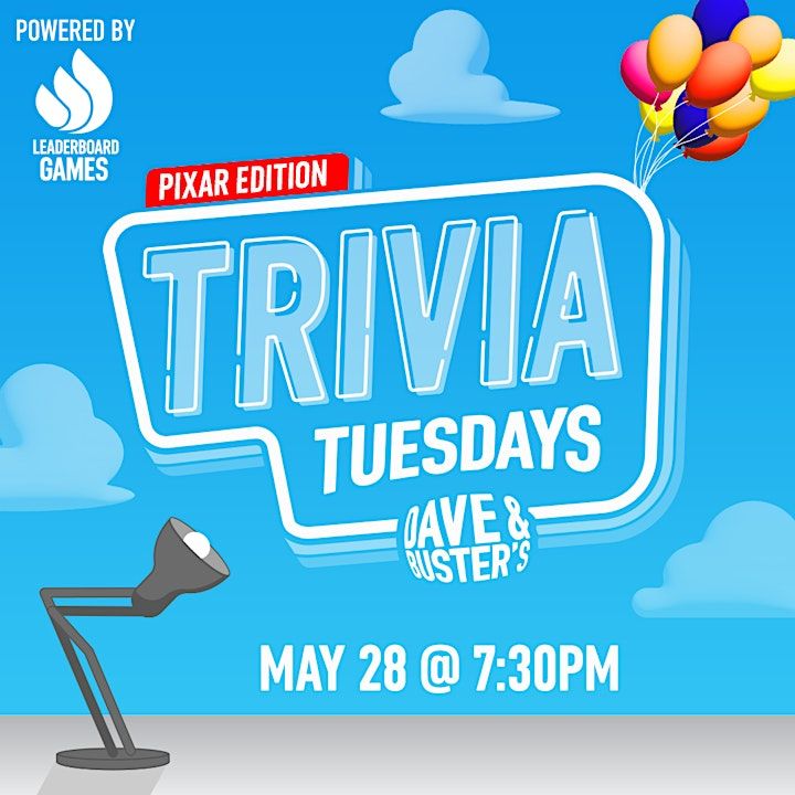 PIXAR Theme Trivia | Dave & Busters - Oklahoma City OK - TUE 05/28 ...