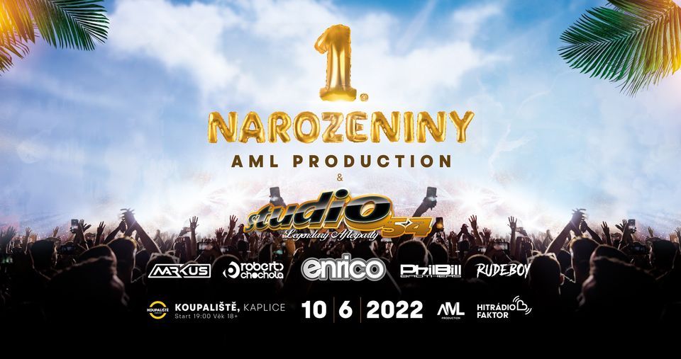 Studio 54 a narozeniny AML Production, Koupaliště Kaplice, Ceske ...