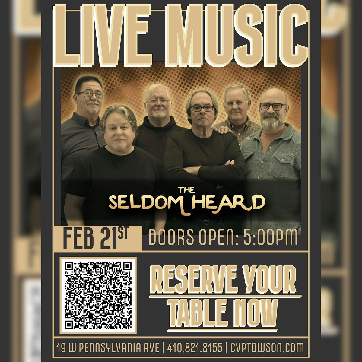 Live Music: The Seldom Heard, Charles Village Pub, Patio & Rooftop ...