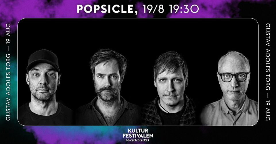 Popsicle på Kulturfestivalen, Gustav Adolfs Torg, Stockholm, 19 August 2023