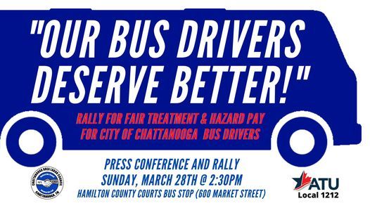 Bus Drivers Deserve Better: Rally for Fair Treatment & Hazard Pay for ...