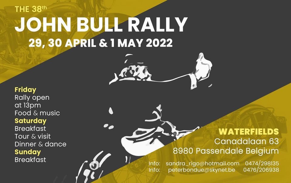 John Bull Rally 2022, Waterfields, Leper, 29 April 2022