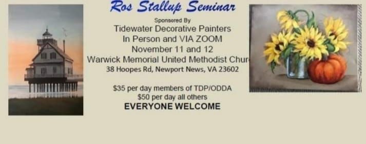 Ros Stallcup Seminar, Warwick Memorial United Methodist Church, Newport ...