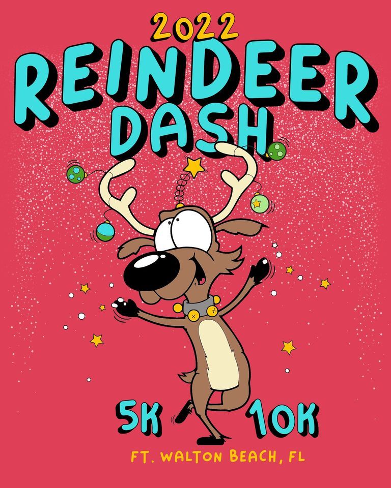 Reindeer Dash 5k/10k 2022, Run With It, Fort Walton Beach, 10 December 2022