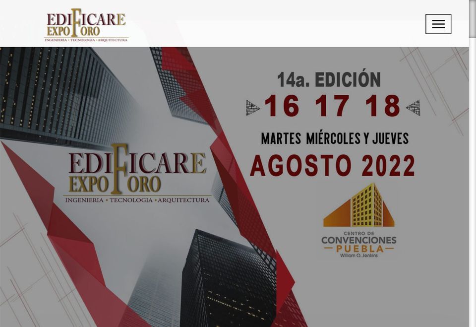 Expo Edificare Puebla 2022, Puebla, 16 August to 18 August