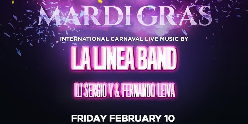 MARDI GRAS 2023 @ LA TERRRAZA ROOFTOP Friday Feb 10th LA LINEA BAND ...
