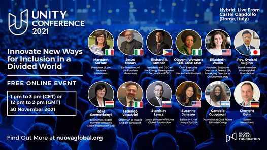 Unity Conference 2021, Castel Gandolfo, Rome, 30 November 2021