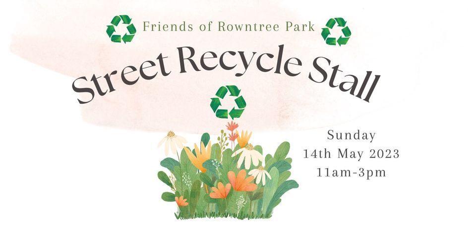 Street Recycle Stall in the park, Rowntree Park, York, 14 May 2023
