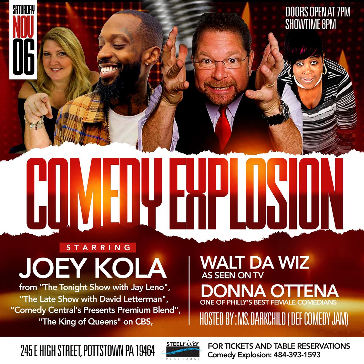 Comedy Explosion with Joey Kola from Tonight Show with Jay Leno, Steel ...