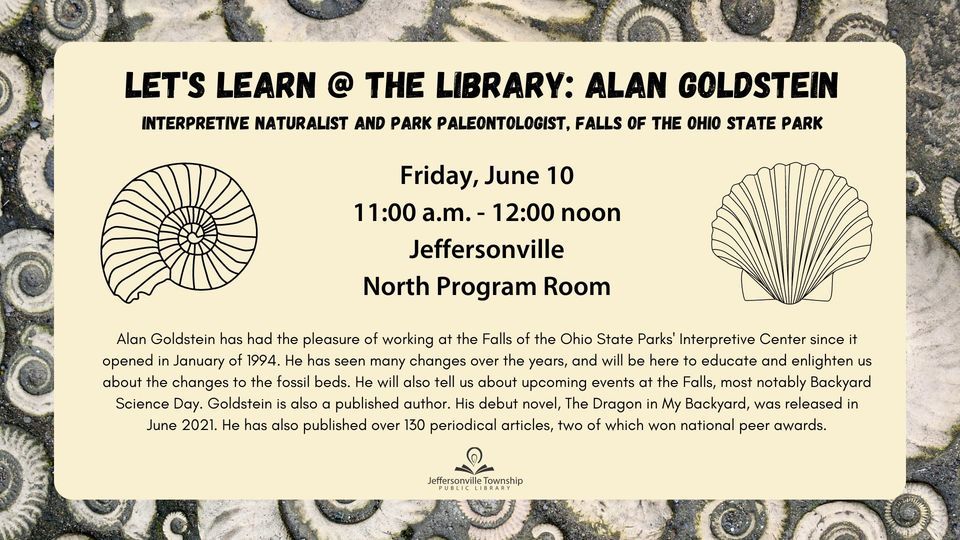 Lets Learn @ the Library with Alan Goldstein: Interpretive Naturalist ...