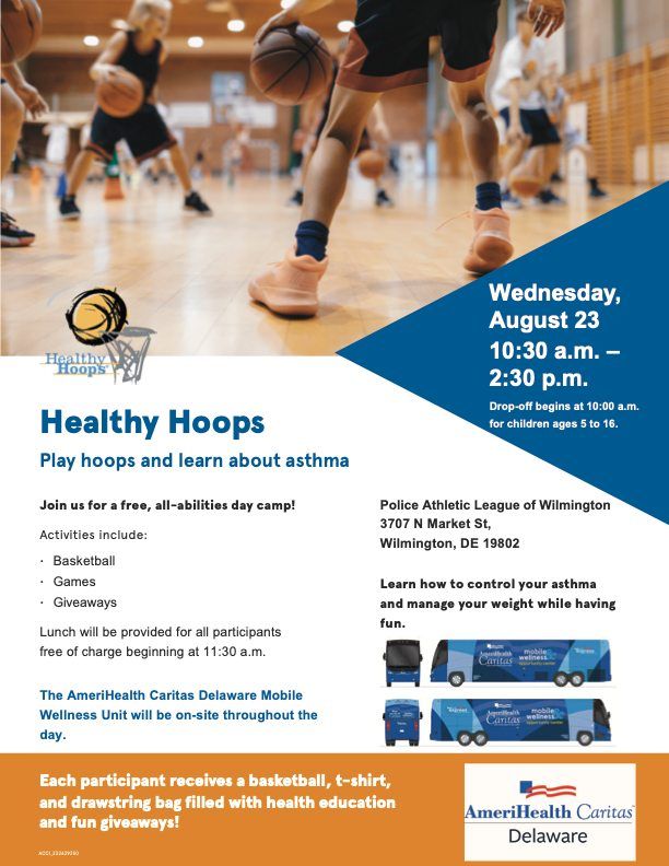 Healthy Hoops, Police Athletic League of Wilmington, 23 August 2023