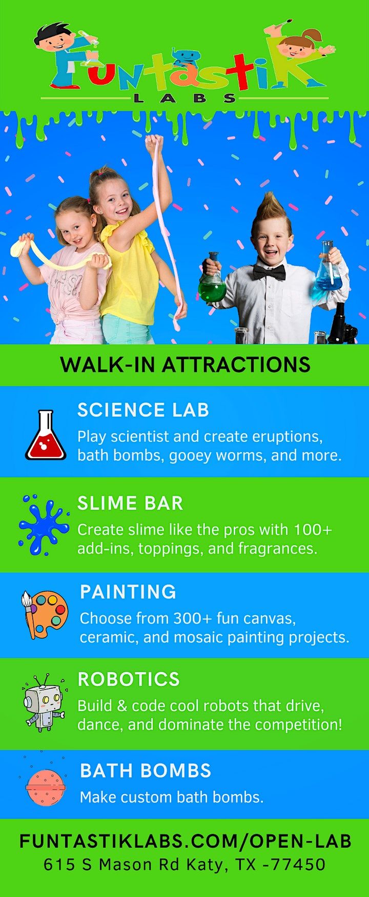 Science Lab, DIY Slime, Painting for Kids, Funtastik Labs, Katy, 21 ...