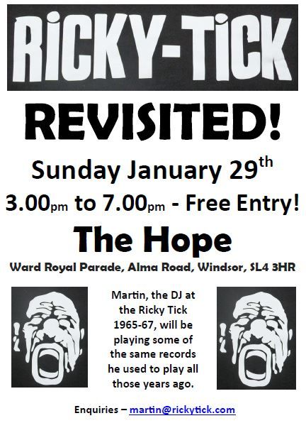 Ricky Tick Revisited!, The Hope Windsor, 29 January 2023