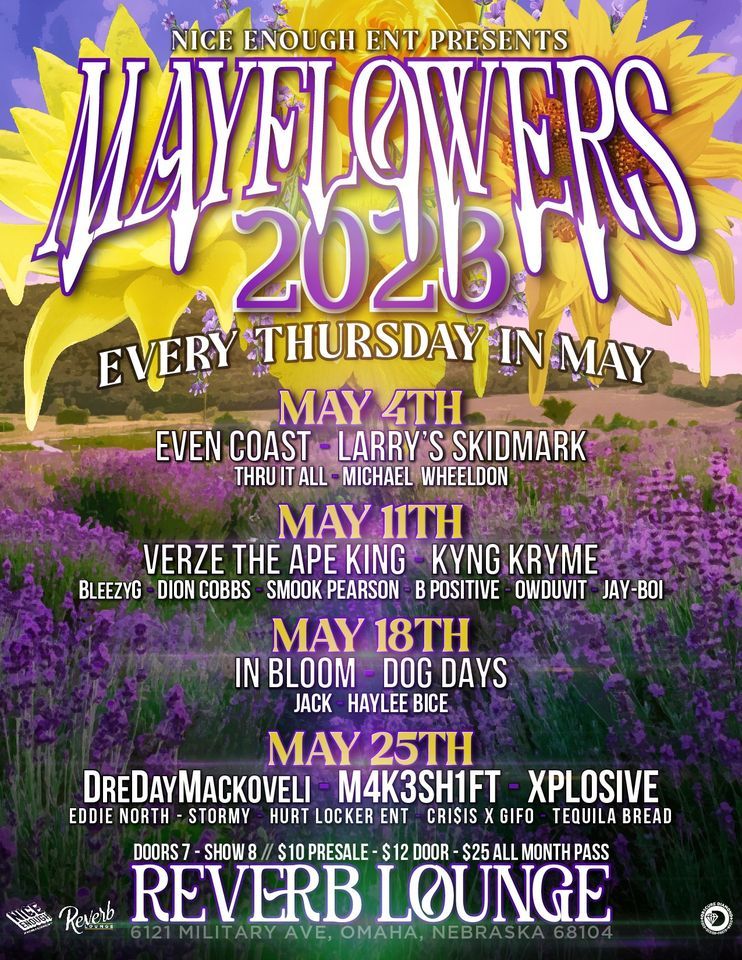 Mayflowers 2023 Week 2: Verze the Ape King, Kyng Kryme, BleezyG, Dion Cobbs, Smook Pearson and ...