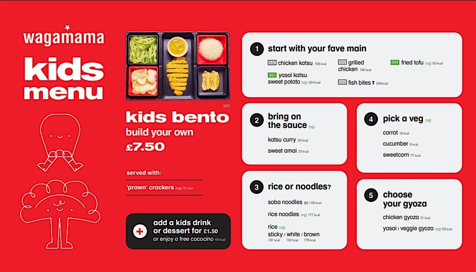 Build Your Own Kids Bento Box, wagamama dorchester, 15 February 2026