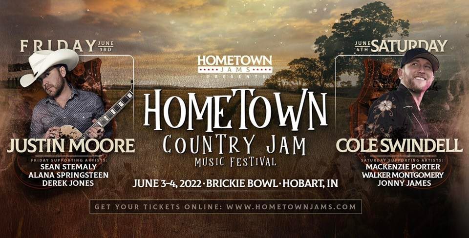 Hometown Country Jam 2022: Cole Swindell and Justin Moore, Brickie Bowl ...