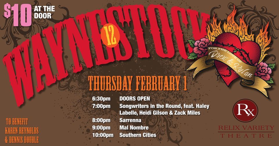 Waynestock XII: For the Love of Drew and Rylan, Relix and Brookside, Knoxville, 1 February to 4 ...