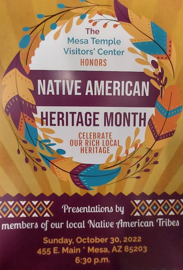Celebrate Native American Heritage Month!, Mesa Arizona Temple Visitors ...