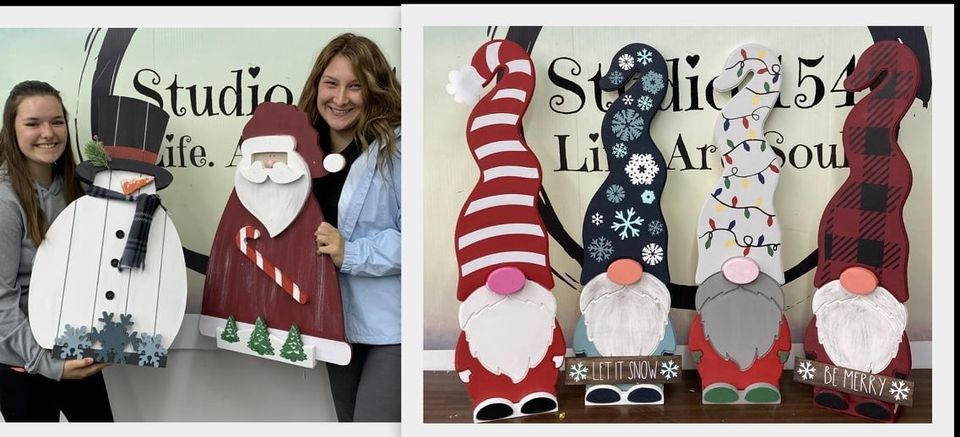 Porch sitters for Winter! Snowman, Santa, and winter gnomes including ...