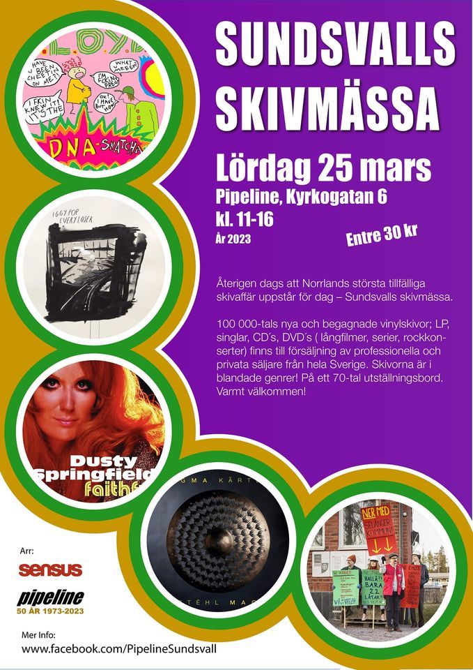 Sundsvalls Skivmässa Lördag 25 Mars 2023, Pipeline, Sundsvall, 25 March 2023