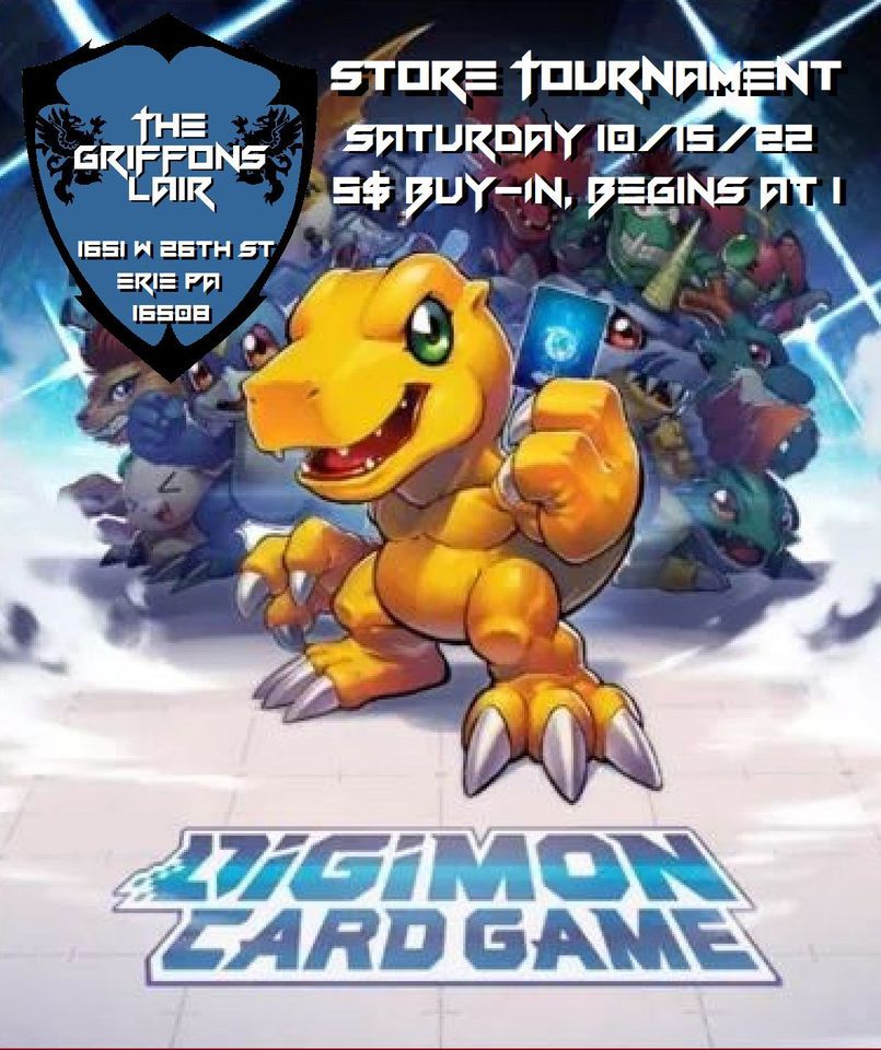 Digimon Store Tournament, Griffons Lair Game Shop, Erie, 15 October 2022