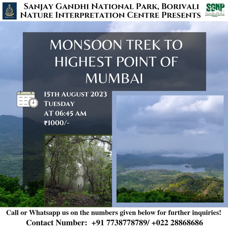 SGNPs Monsoon Trek to Highest Point of Mumbai 15th August 2023, Sanjay ...