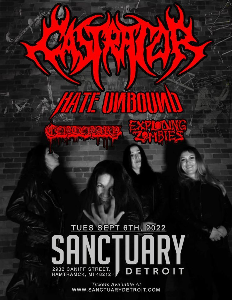 Castrator, Hate Unbound, Centenary, Exploding Zombies at The Sanctuary ...
