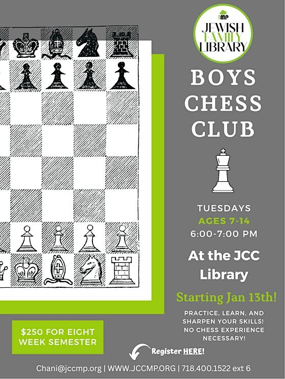 Chess Class Winter 2026, JCC of Marine Park (Simcha Hall), Brooklyn, 13 ...
