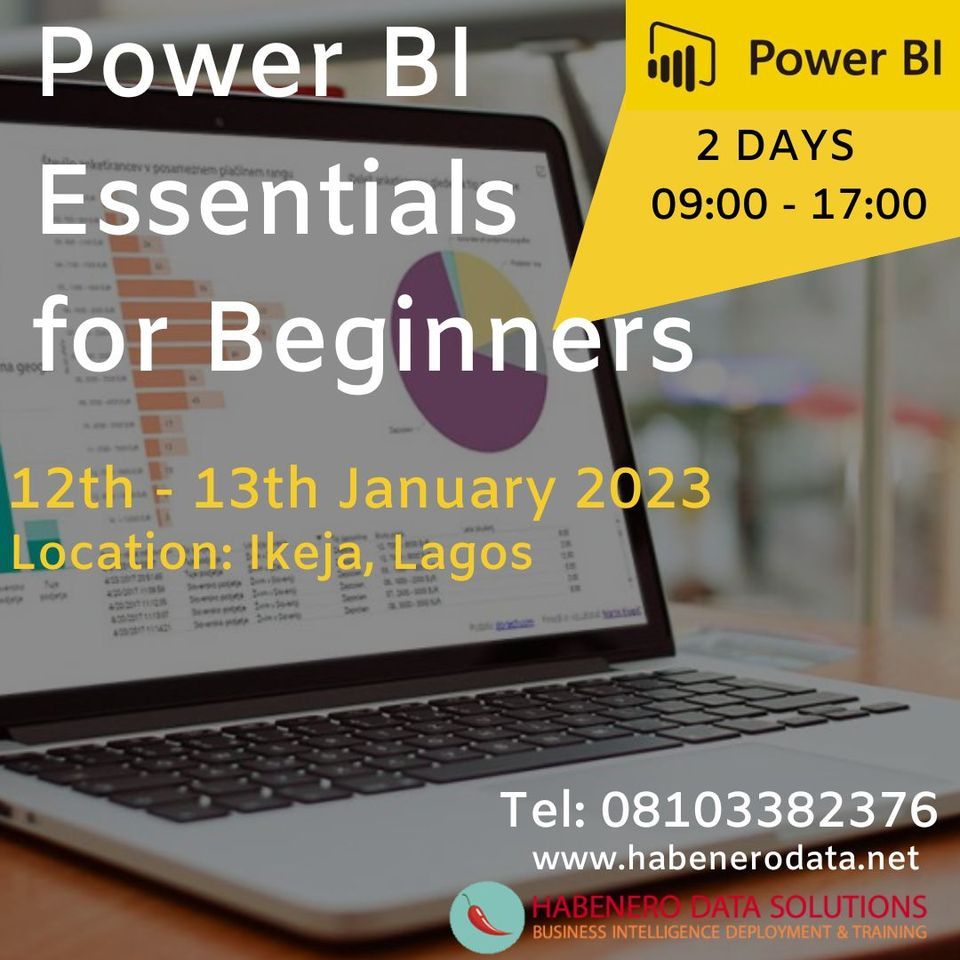 Power BI Essentials - Beginners, Ikeja Lagos, 12 January 2023
