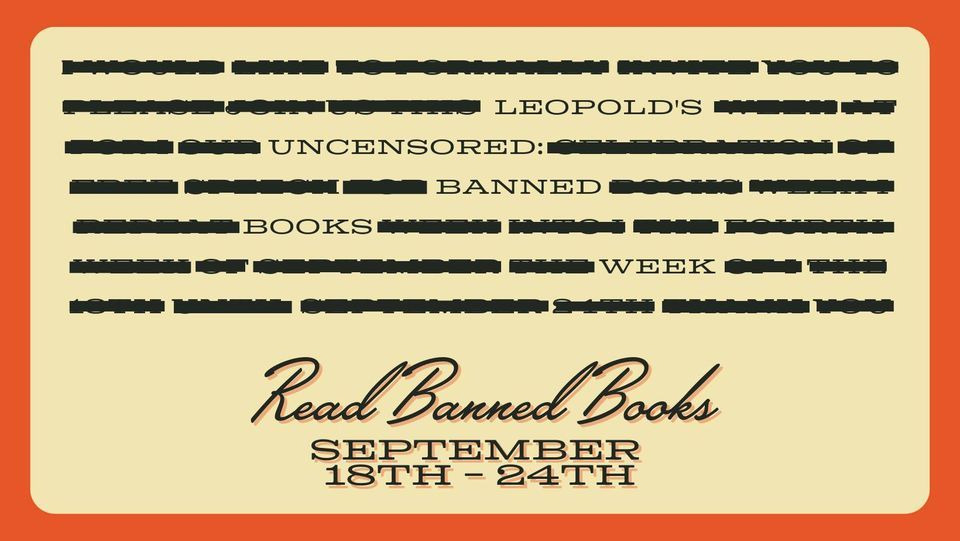 Leopolds Uncensored: Banned Books Week, Leopold's Books Bar Caffè ...