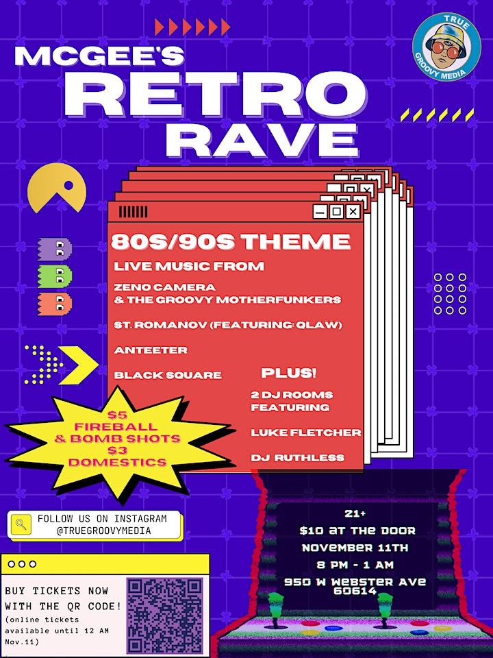 McGees Retro Rave, McGee's Tavern & Grille, Chicago, 11 November to 12 ...