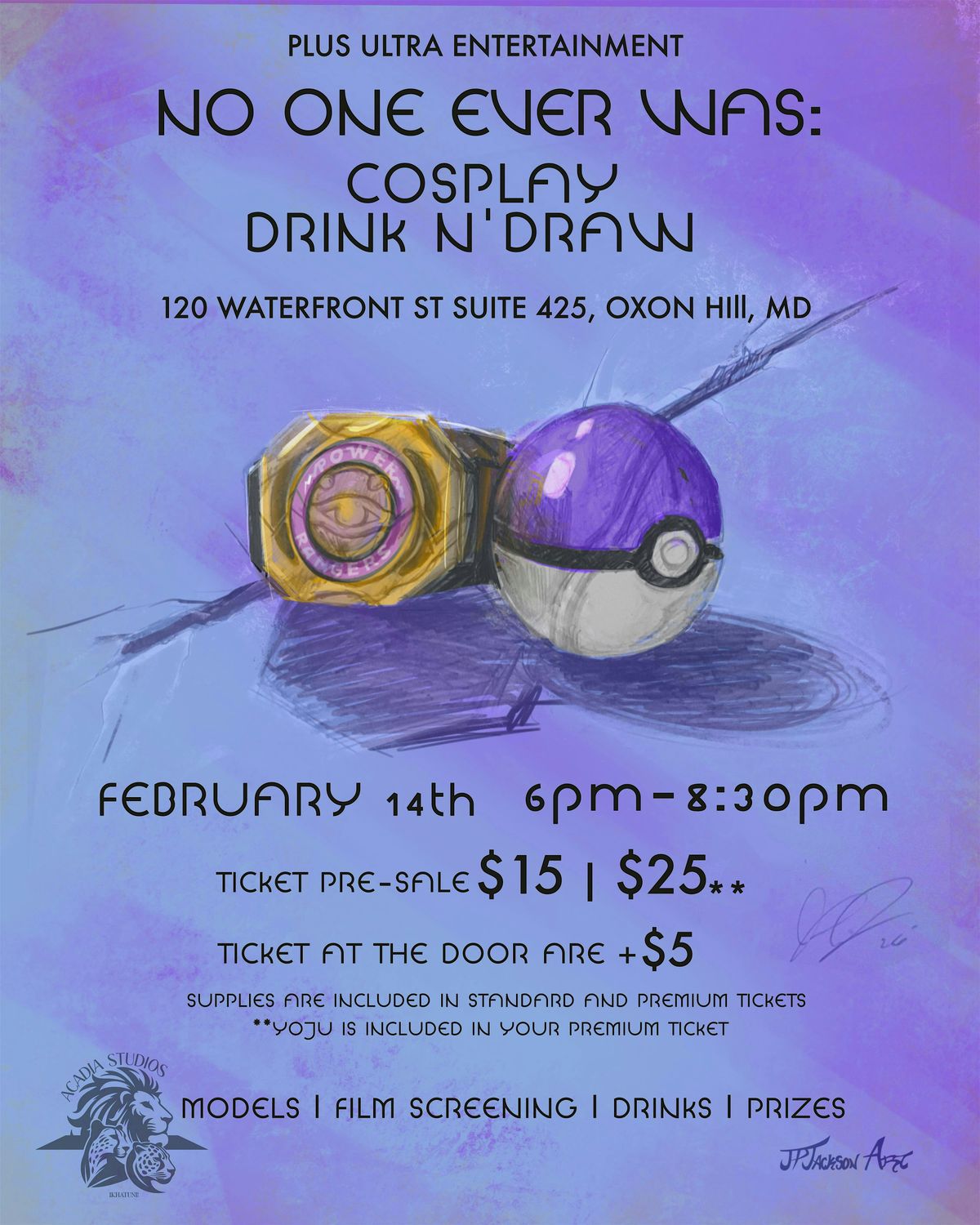 NO ONE EVER WAS: Cosplay Drink N Draw, Plus Ultra Entertainment, Oxon ...