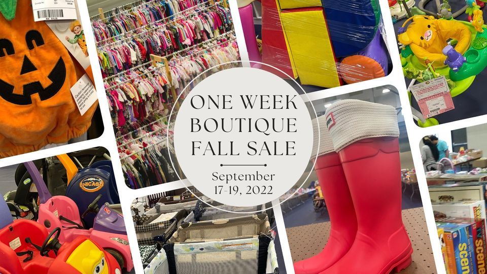 Fall 2022 One Week Boutique Kids Consignment Sale, The Leonard Center ...